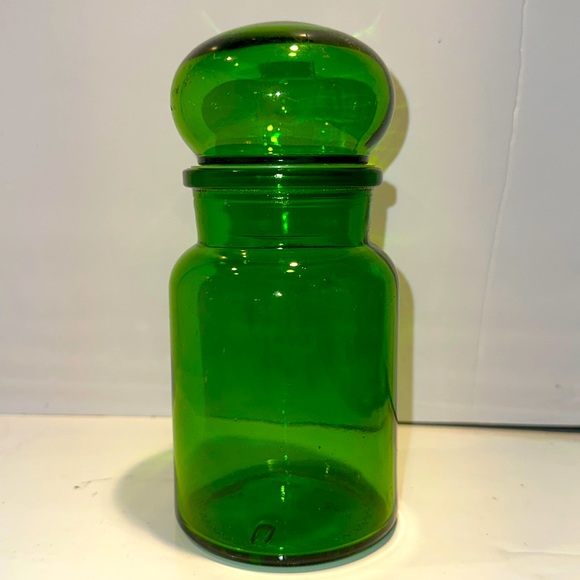 Storage & Organization | Vintage Green Glass Bubble Jar Made In Belgium ...